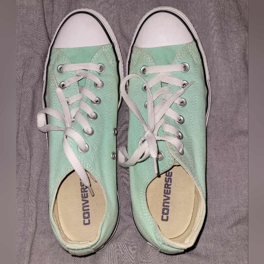 Mint Green Converse All Star Chuck Taylor Low Top Sne… - Gem